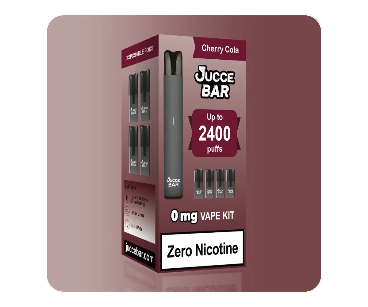 Cherry Cola Big Puff Vape Kit | Jucce Bar 0mg - NVEE UK