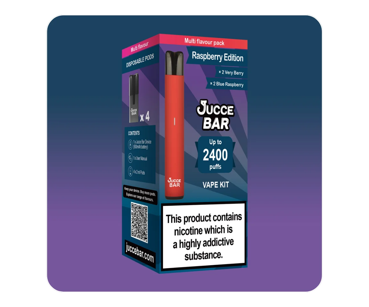Multi Flavour Pack | Raspberry Edition Big Puff Vape - NVEE UK